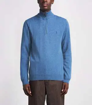 Polo Ralph Lauren Wool Polo Pony Quarter-zip Sweater