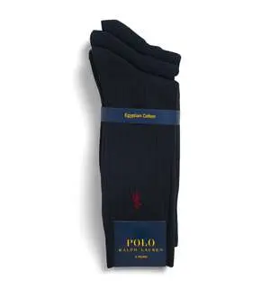 Polo Ralph Lauren Egyptian Cotton-blend Hudson Ankle Socks - Navy
