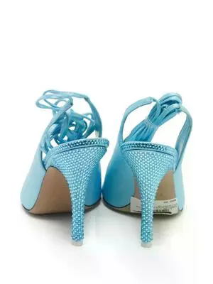 Attico Venus Ankle-tie Pumps - Blue