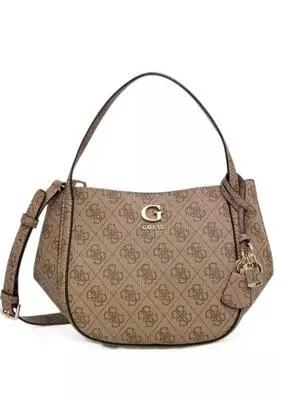Guess Coleen Monogram-print Logo-plaque Tote Bag