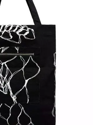SAMSOE SAMSOE Saprint Logo-print Floral-print Tote Bag