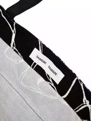 SAMSOE SAMSOE Saprint Logo-print Floral-print Tote Bag