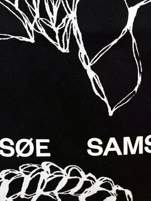 SAMSOE SAMSOE Saprint Logo-print Floral-print Tote Bag