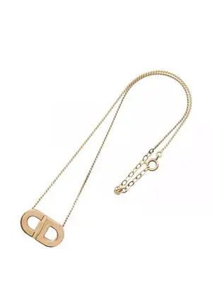 Dior Vintage Cd Logo Pendant Necklace - Gold