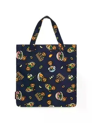 A BATHING APE Baby Milo Print Tote Bag
