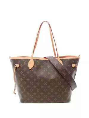 LOUIS VUITTON Monogram Neverfull Tote Bag - Brown