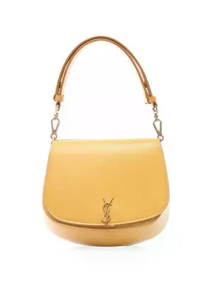 Saint Laurent Leather Voltaire Shoulder Bag - Yellow
