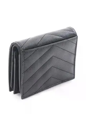 Saint Laurent Monogram Quilted Bi-fold Wallet - Black