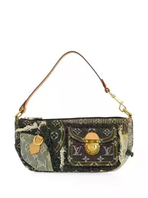 LOUIS VUITTON 2007 Monogram Denim Patchwork Tote Bag
