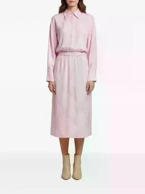 Attico Charla Patterned Midi Dress