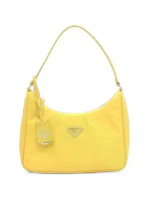 Prada Logo-plaque Shoulder Bag - Yellow