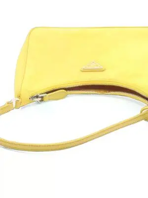 Prada Logo-plaque Shoulder Bag - Yellow