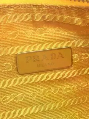 Prada Logo-plaque Shoulder Bag - Yellow