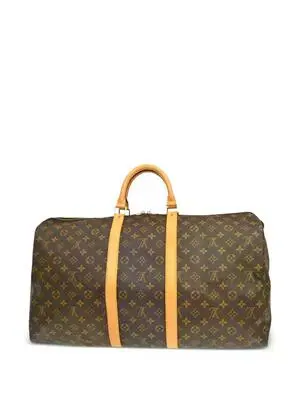 LOUIS VUITTON 1997 Monogram Keepall 55 Tote Bag - Brown