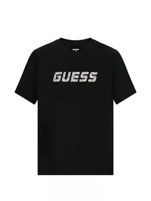 Guess Printed-logo T-shirt - Black