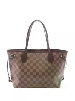 LOUIS VUITTON 2008 Damier Ebene Neverfull Pm Tote Bag - Brown