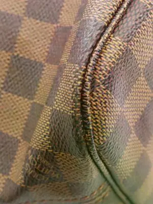 LOUIS VUITTON 2008 Damier Ebene Neverfull Pm Tote Bag