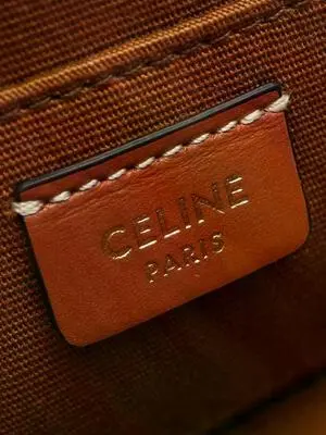 Celine 2010-2026 Mini Triomphe Cuir Coated Canvas Camera Bag Shoulder Bag