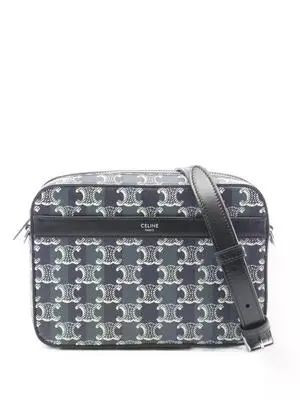 Celine 2020s Small Triomphe Stripe Messenger Bag