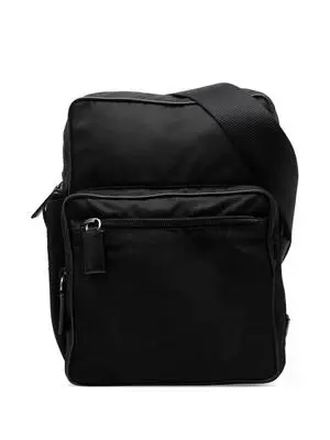 Prada 2013-2026 Tessuto Zip Top Crossbody Bag - Black