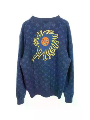 LOUIS VUITTON X Yayoi Kusama 2010s Monogram Cardigan - Blue