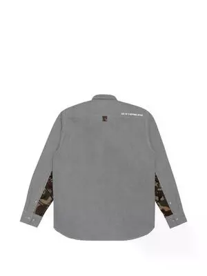 AAPE BY *A BATHING APE Logo-patch Camouflage-panel Shirt