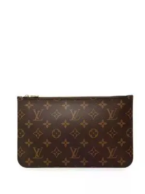LOUIS VUITTON Monogram Neverfull Mm Pouch - Brown