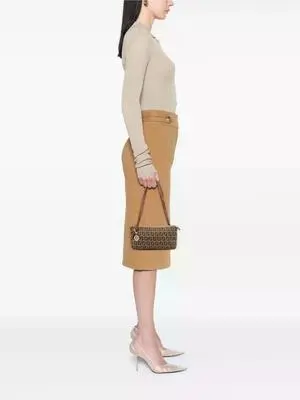 Fendi 2000-2010 Zucchino Canvas Triple Strap Pochette Shoulder Bag