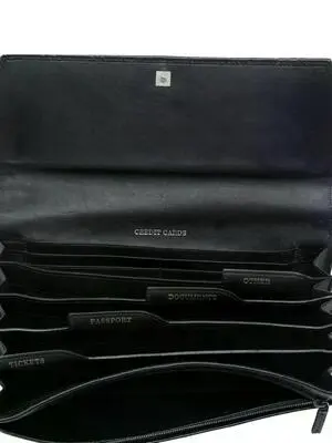 Gucci Monogram Embossed Leather Clutch