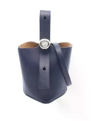Loewe 2010-2026 Mini Calfskin Pebble Bucket Bag Satchel - Blue