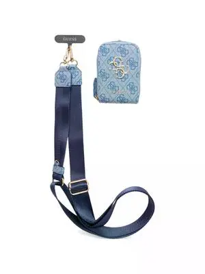 Guess Logo-print Crossbody Pouch - Blue