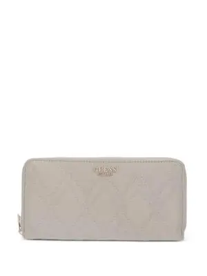 Guess Maxine Quilted-effect Zip-around Wallet - Neutrals