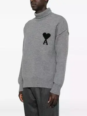 AMI Paris De Coeur Roll-neck Sweater