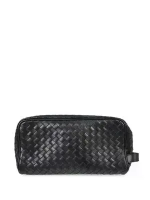 Bottega Veneta 1990-2000s Intrecciato Travel Pouch - Black