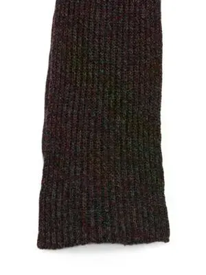 Agnona Ribbed-knit Scarf - Purple