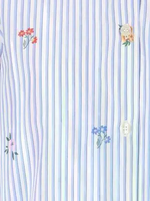 Etro Striped Floral-embroidered Shirt