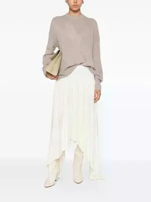 ALLUDE Ribbed Knit Crewneck