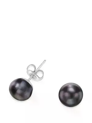 DOWER & HALL Peacock Luna Pearl Earrings - Silver