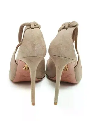 AQUAZZURA Ankle-tie Pointed-toe Pumps