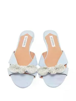 AQUAZZURA Very Bow Denim-effect Sandals