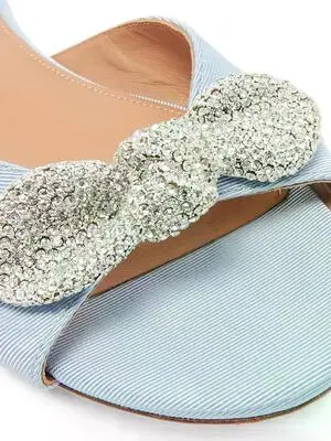 AQUAZZURA Very Bow Denim-effect Sandals