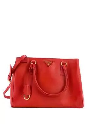 Prada Saffiano Leather Medium Tote Bag - Red