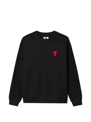 Izzue Heart-patch Sweatshirt - Black