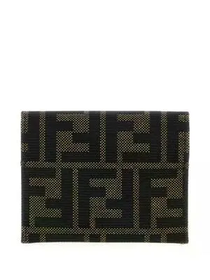 Fendi Ff Jacquard Card Case - Brown
