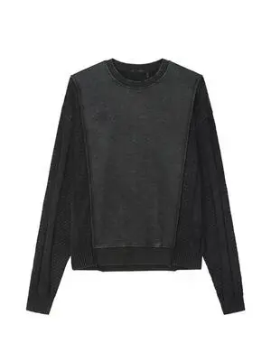 FIVE CM Cable-knit Panelled Sweatshirt