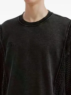 FIVE CM Cable-knit Panelled Sweatshirt