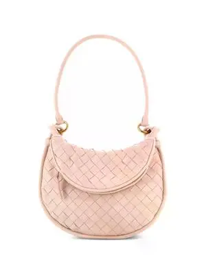 Bottega Veneta Gemelli Intrecciato Leather Shoulder Bag - Pink