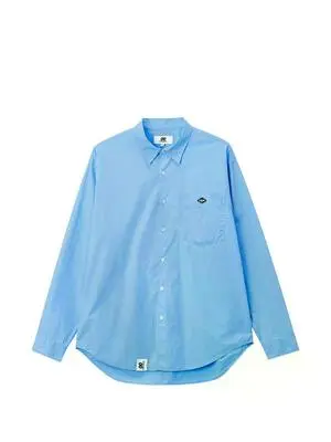 CHOCOOLATE Logo-patch Buttoned Shirt - Blue
