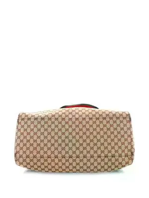 Gucci Web Carry On Duffle Bag Gg Canvas Large Travel Bag