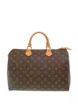 LOUIS VUITTON 1995 Monogram Speedy 35 Boston Bag - Brown